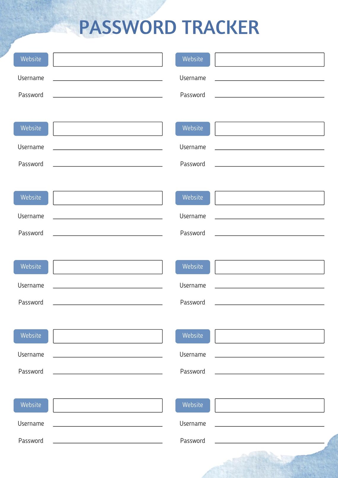 Editable Password Tracker Printable: Password Log, A4/a5/letter ...
