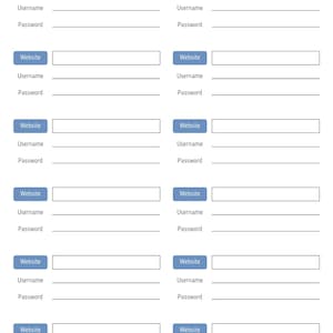 Editable Password Tracker Printable: Password Log, A4/a5/letter ...