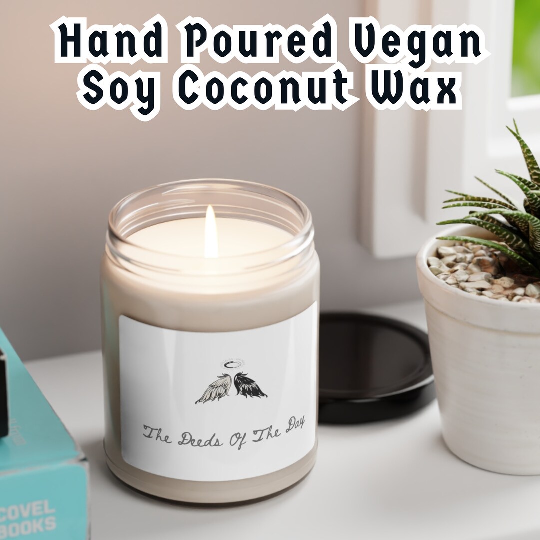 Good Omens Inspired Soy Coconut Wax Candle, Deeds of the Day, Gomens ...