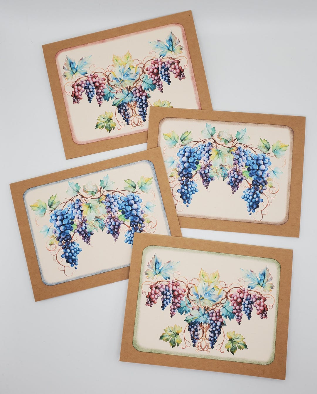 Grapevine Note Cards, Grape Note Cards - Etsy