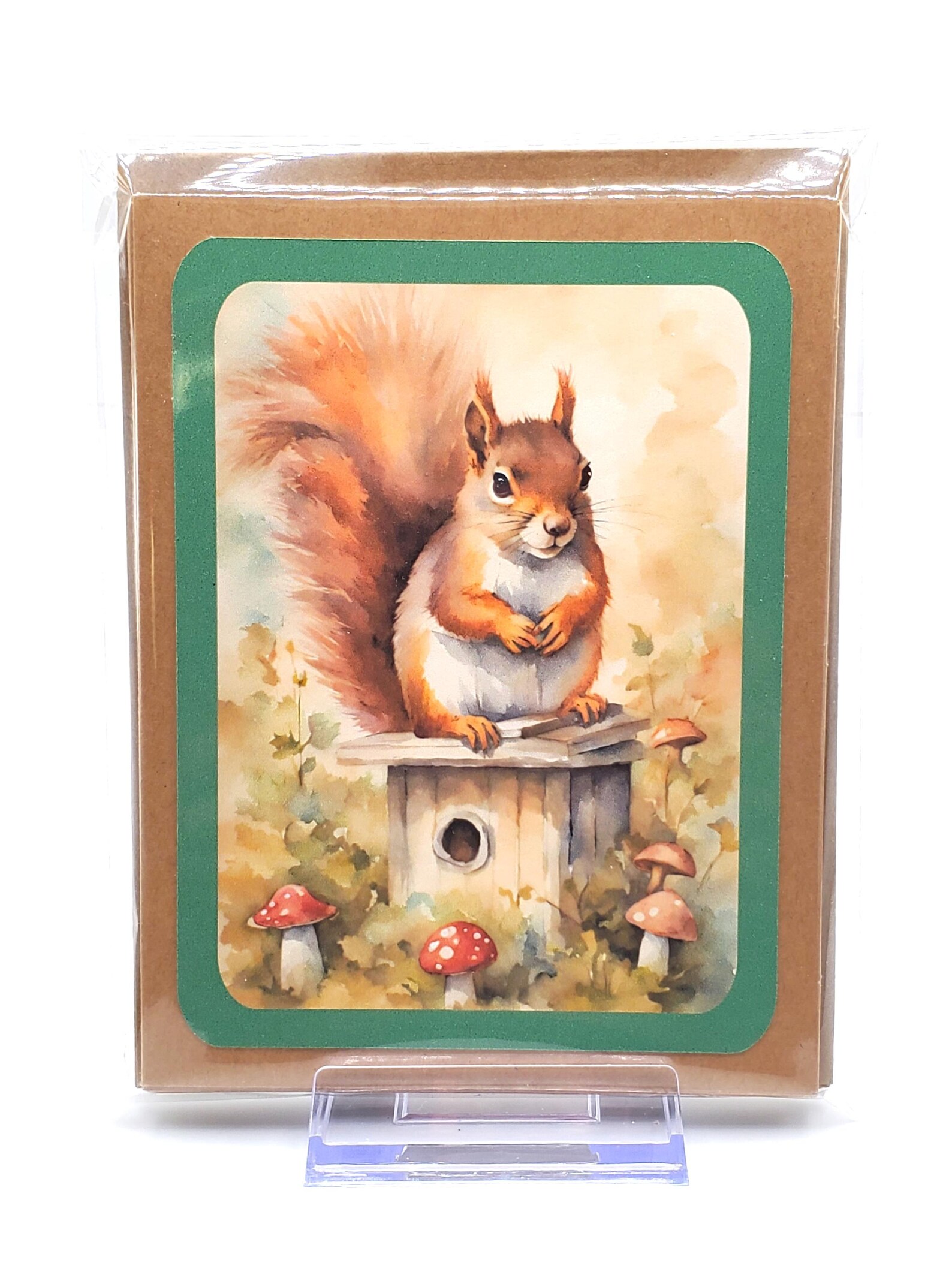 Squirrel Note Cards, Woodland Animal Design, Set of 6 - Etsy