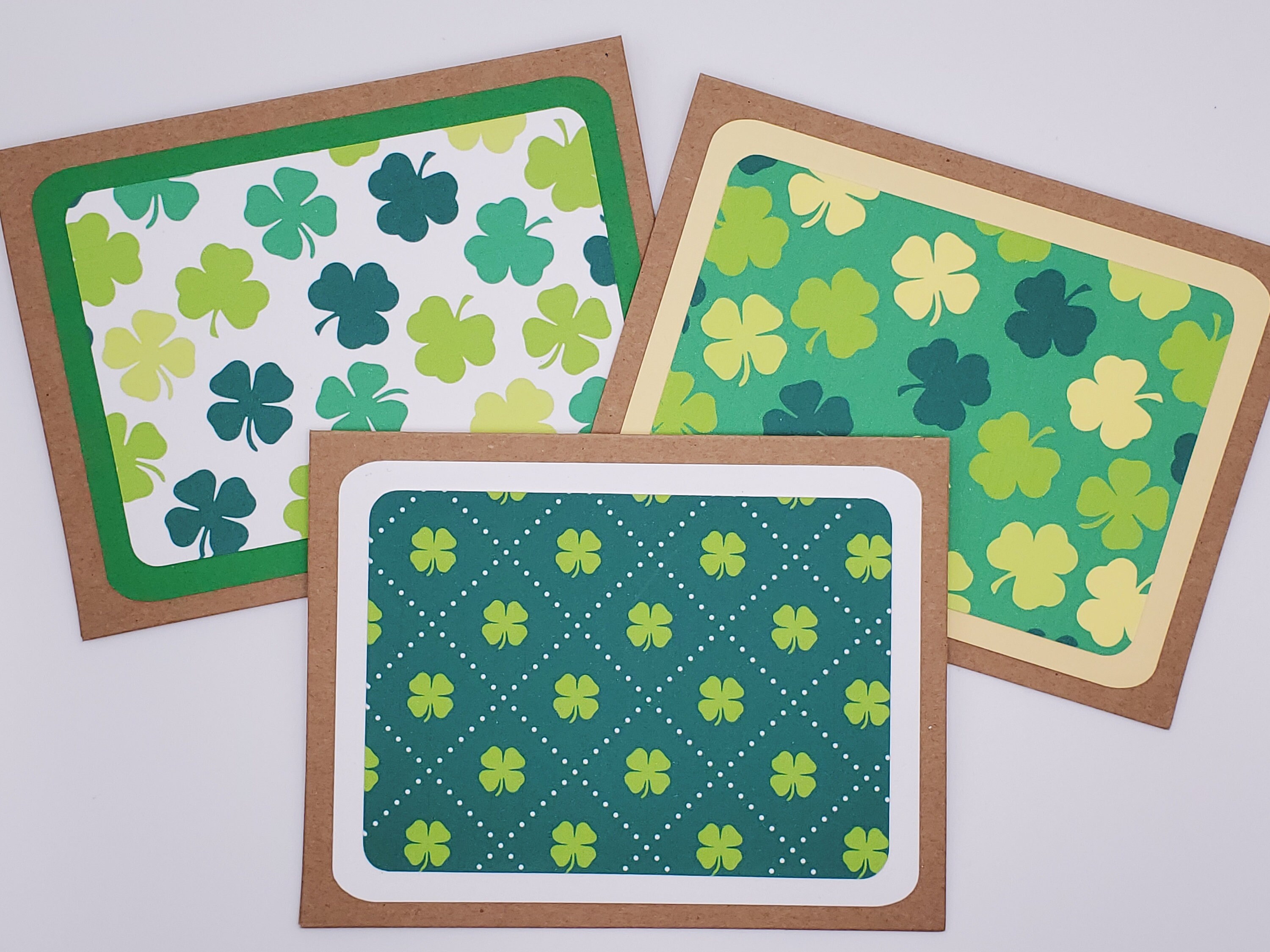St. Patrick's Day Note Cards, Handmade St. Patrick's Day Card, St ...