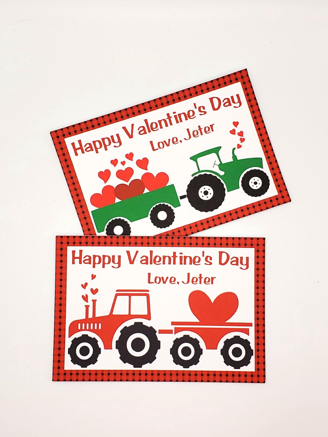 Kid's Personalized Valentine's Day Cards, Tractor Valentine's Day Cards ...