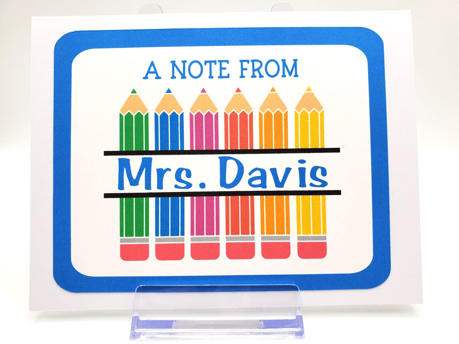 Personalized Teacher Note Cards, Handmade Teacher Gift, Teacher ...