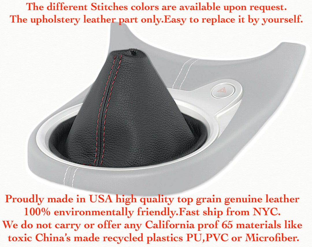 Fits Nissan 350Z 2003-08 New Black Genuine Italian Leather Shift Boot ...