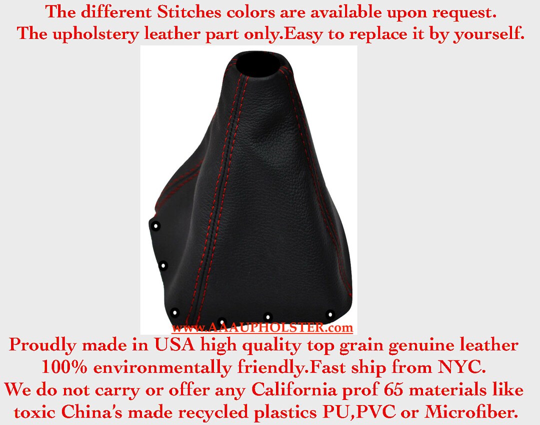 FOR MAZDA RX7 FC3S 1986-88 New Black Genuine Leather Shift Boot With ...