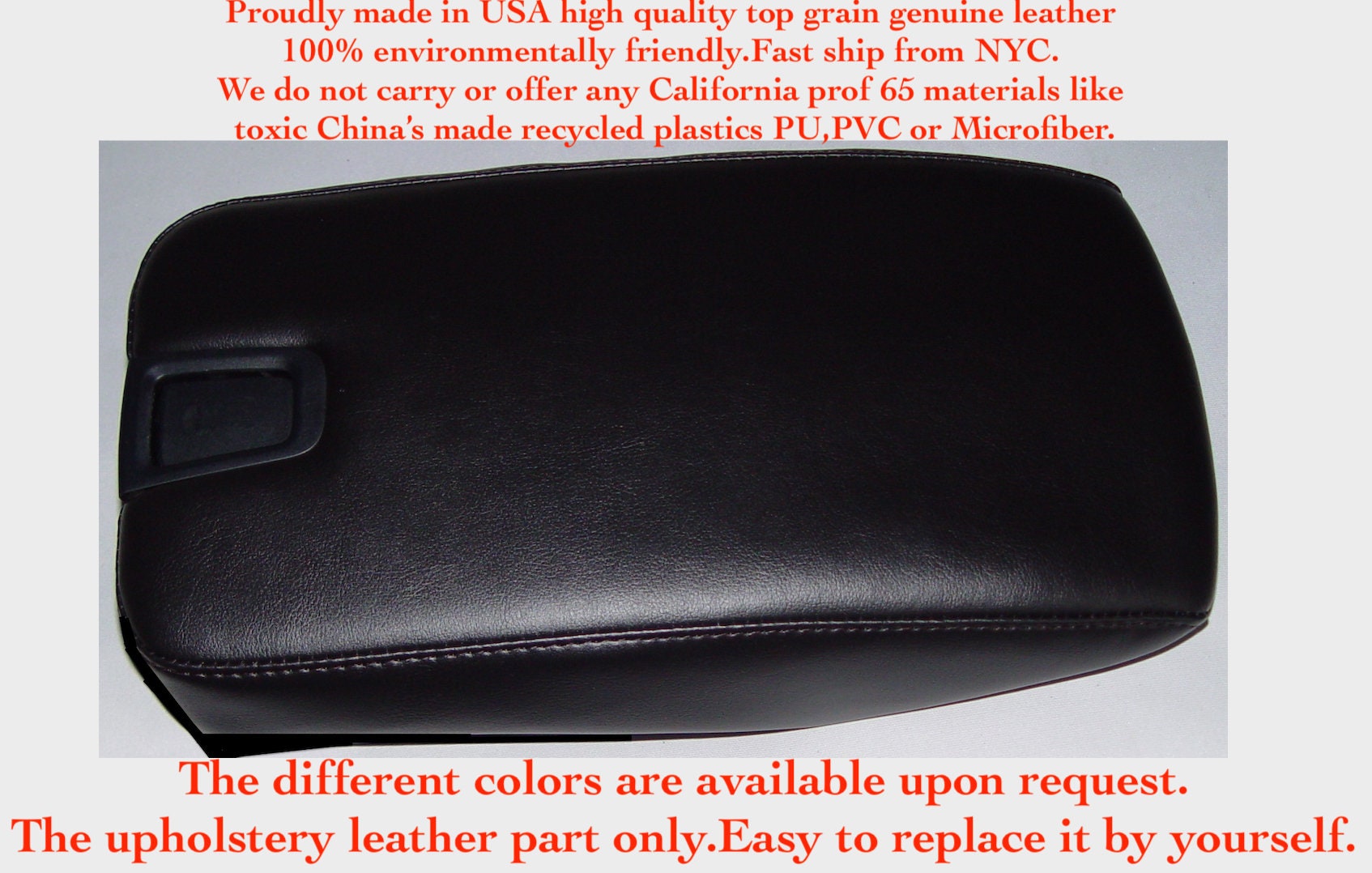 Center Console Armrest New Genuine Black Automotive Leather - Etsy