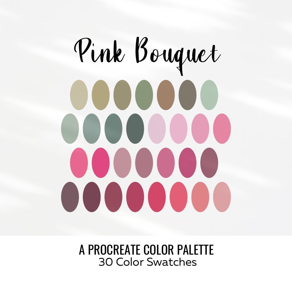 Pink Bouquet Procreate Color Palette - Etsy