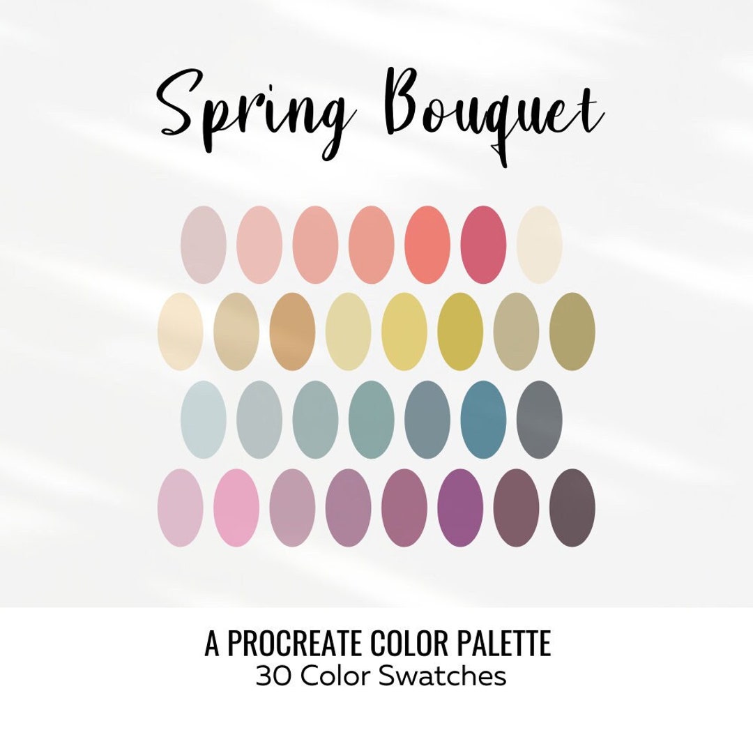 Spring Bouquet Procreate Color Palette - Etsy