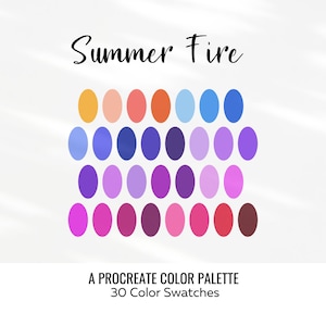 Summer Fire Procreate Color Palette - Etsy