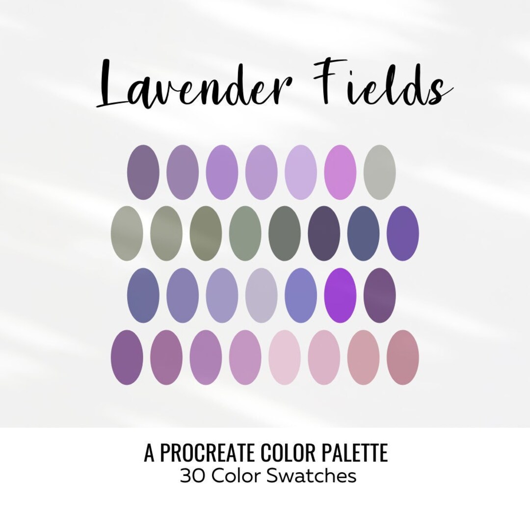 Lavender Fields Procreate Color Palette - Etsy