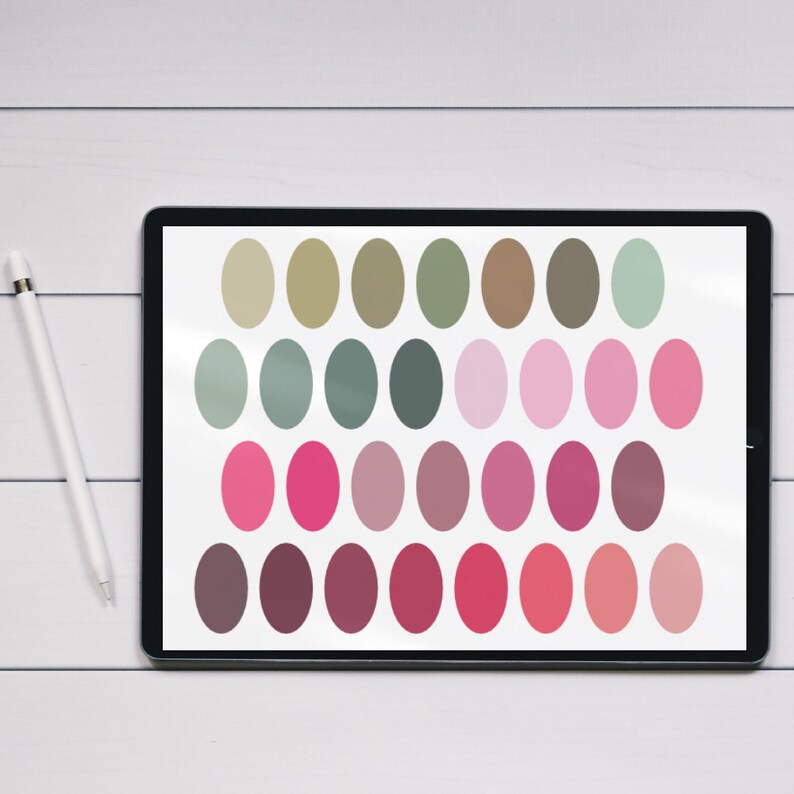Pink Bouquet Procreate Color Palette - Etsy