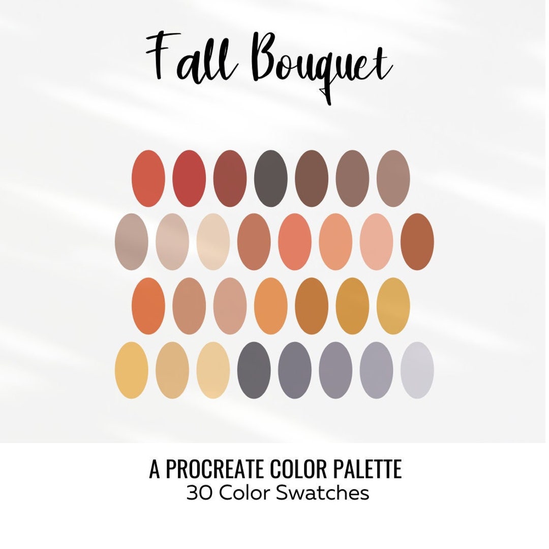 Fall Bouquet Procreate Color Palette - Etsy