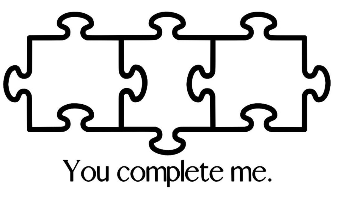 You Complete Me Puzzle Piece Digital File - Etsy