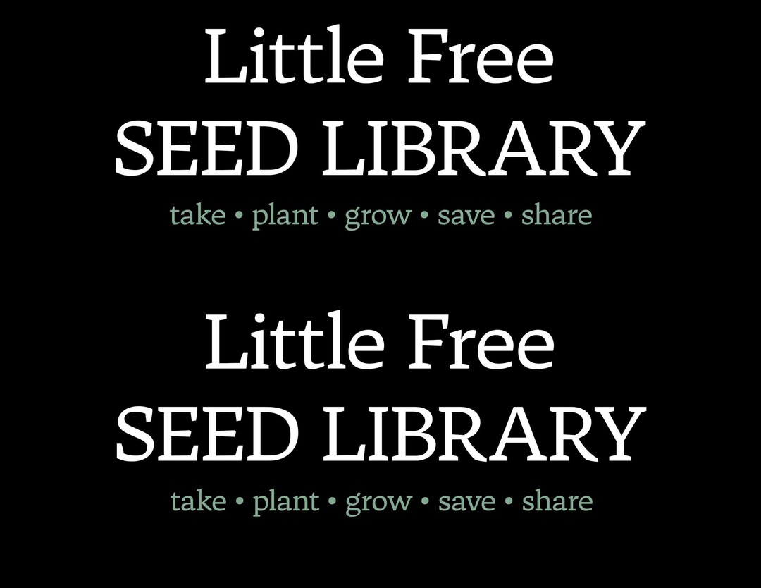 Printable Labels for Little Free Seed Library - Etsy