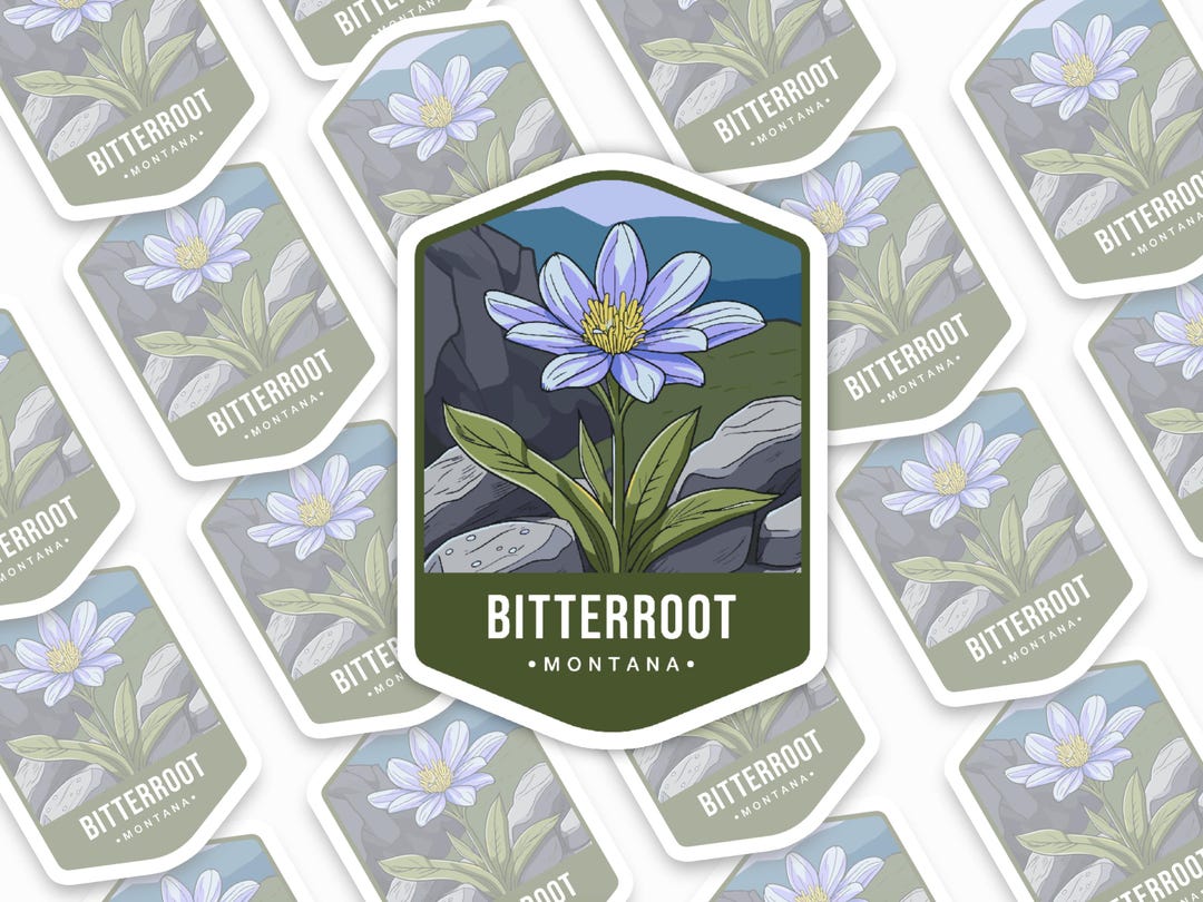 Handmade Vinyl Sticker UV and Water Resistant Montana State Flower ...