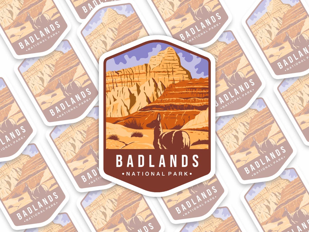 Handmade Vinyl Sticker- "badlands National Park " - Etsy