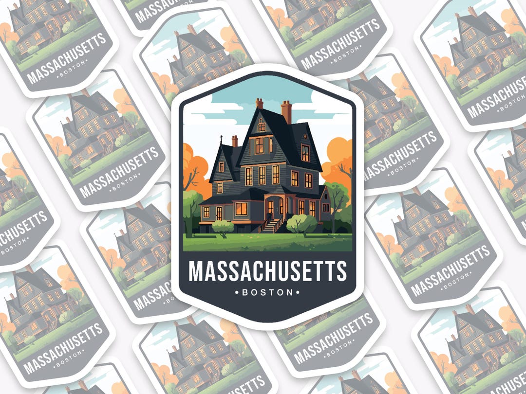 Handmade Vinyl Sticker - "massachusetts" State - Etsy