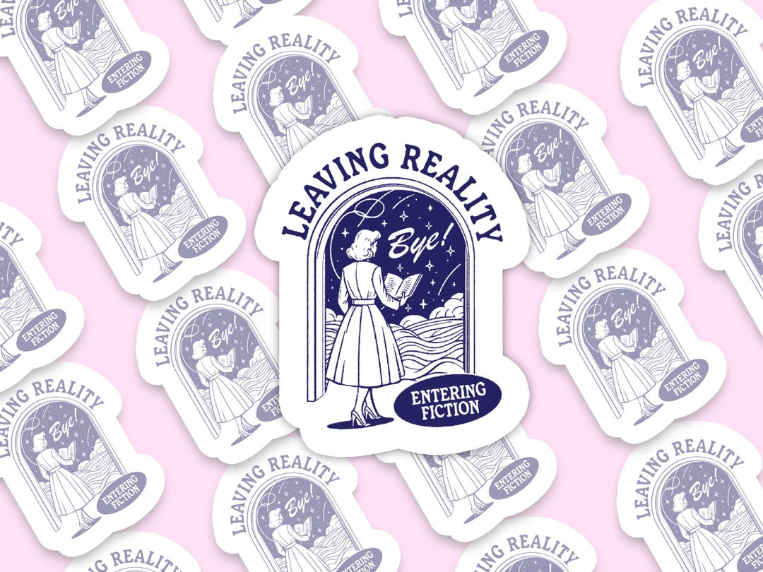 Handmade Vinyl Sticker - "leaving Reality, Entering Fiction " - Etsy