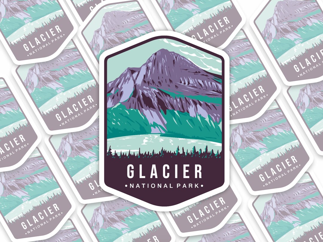 Handmade Vinyl Sticker - "glacier National Park " - Etsy