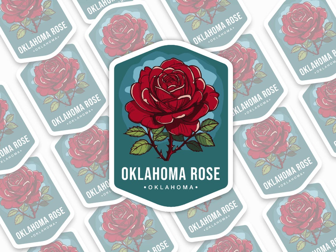 Handmade Vinyl Sticker UV and Water Resistant Oklahoma State Flower ...
