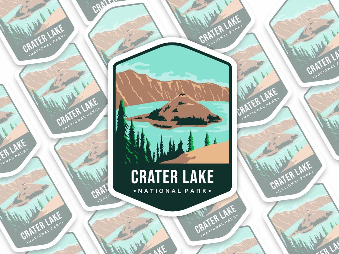 Handmade Vinyl Sticker - "crater Lake National Park " - Etsy