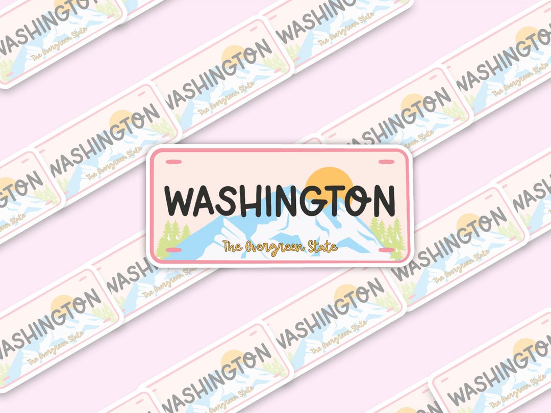 Handmade Vinyl Sticker (UV and Water Resistant)- "washington" State ...