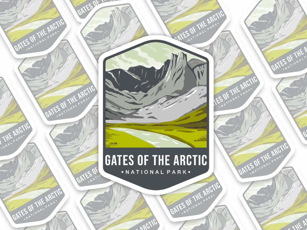 Handmade Vinyl Sticker - "gates of the Artic National Park " - Etsy