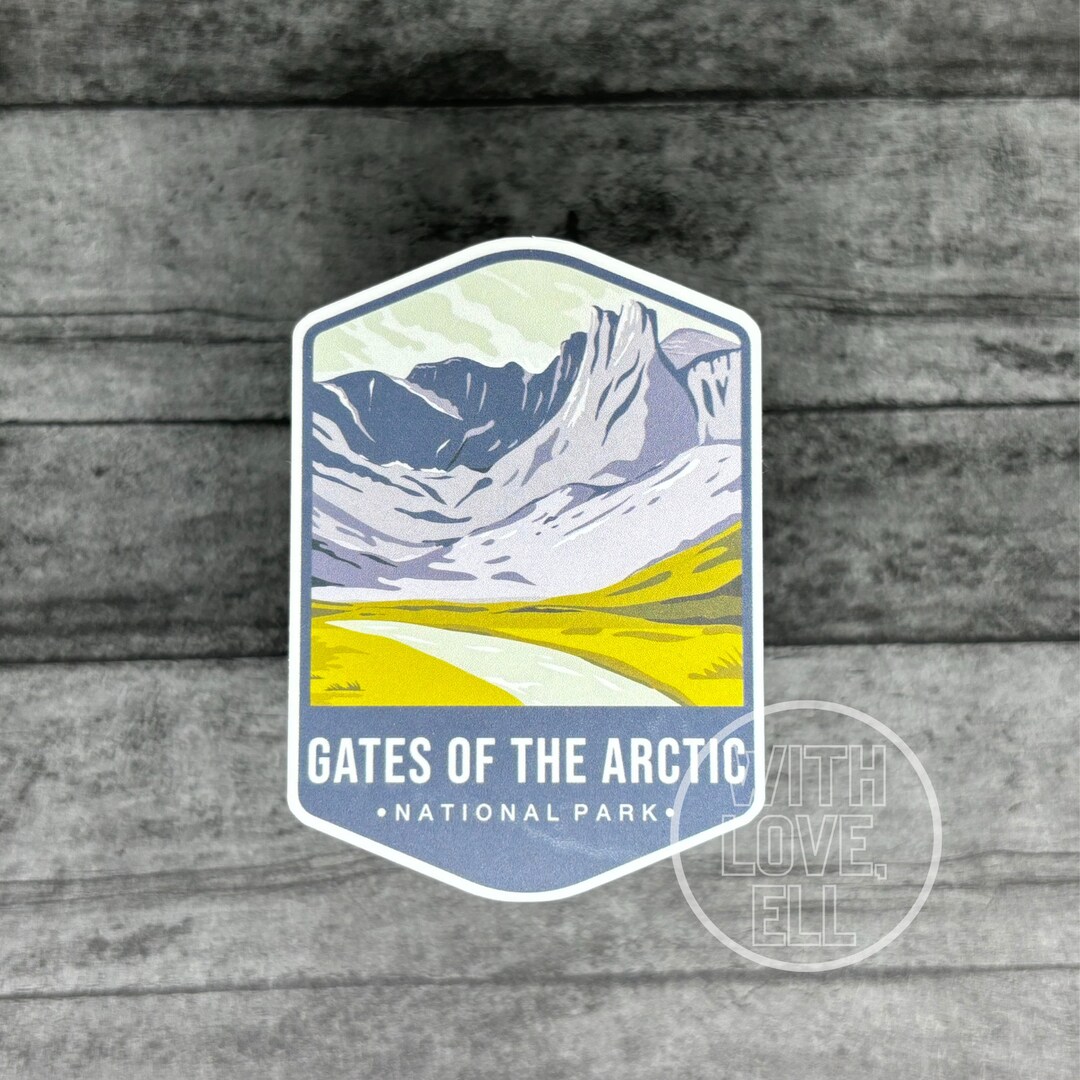 Handmade Vinyl Sticker gates of the Artic National Park - Etsy