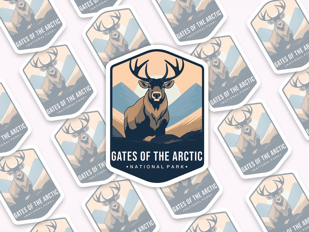 Handmade Vinyl Sticker - "gates of the Artic National Park (animal)" - Etsy