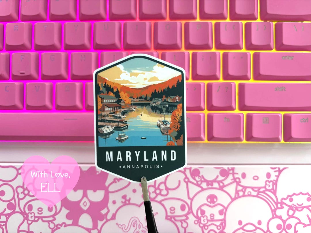Handmade Vinyl Sticker - "maryland" State - Etsy