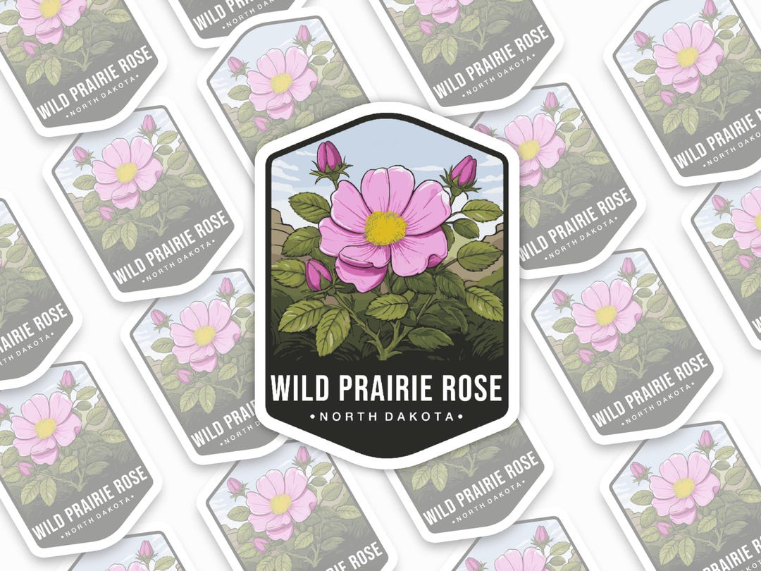 Handmade Vinyl Sticker UV and Water Resistant North Dakota State Flower ...