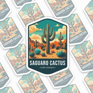 Handmade Vinyl Sticker - Arizona State Flower " Saguaro Cactus" - Etsy