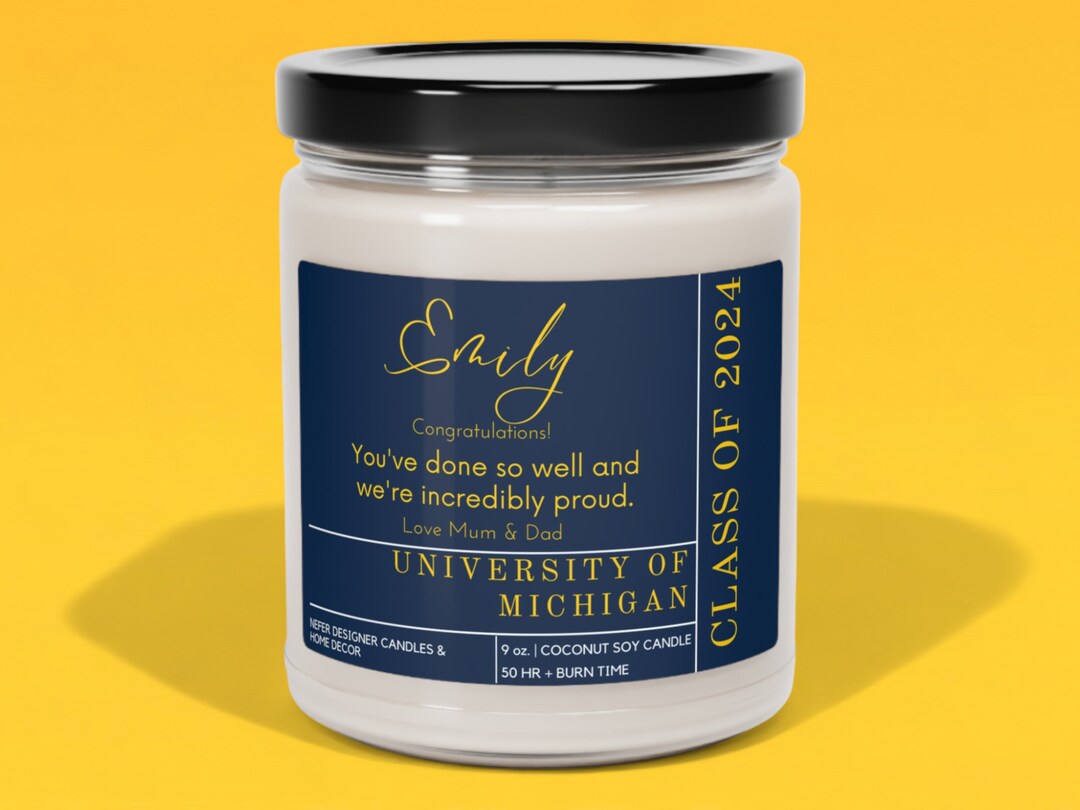 Graduation Candle College Graduation Gifts Custom Graduation Milestone ...