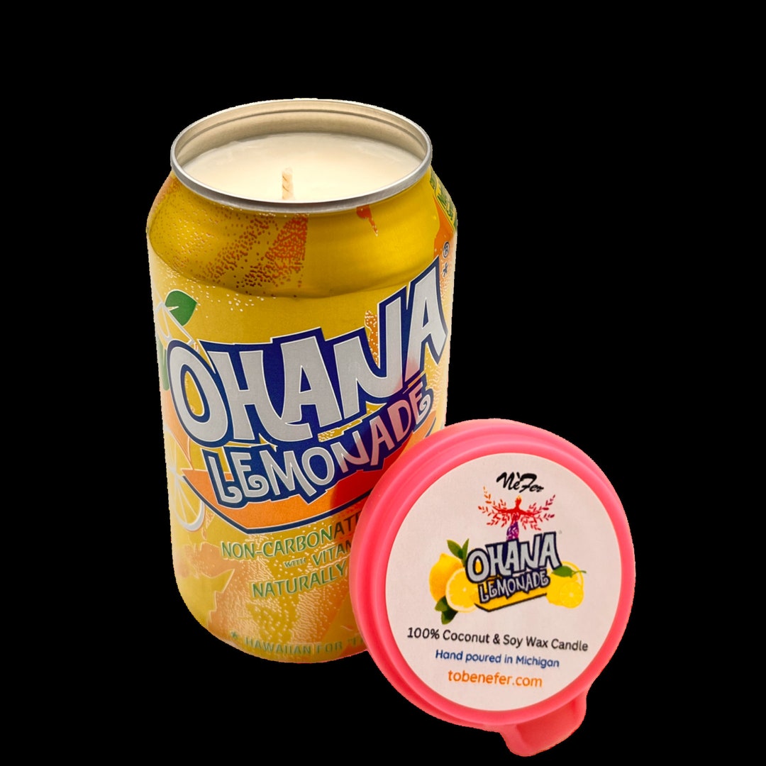 Ohana Lemonade Soy Candle Hand Poured Ohana Lemonade Can Candle 12 Oz ...