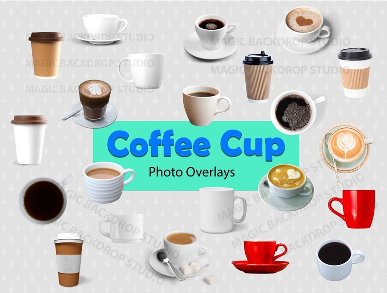 Coffee Cups Cup Coffees Mockup Mock up Kitchen Clip Art Overlay ...
