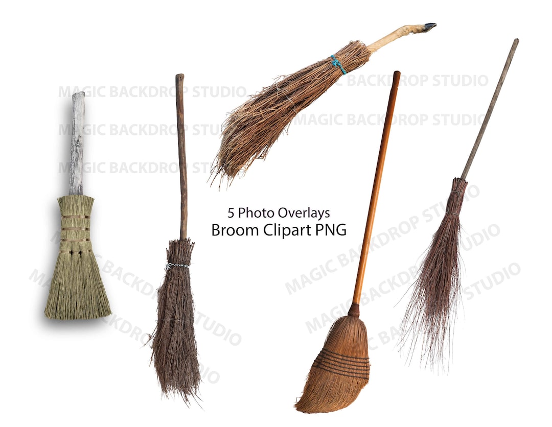 Broom PNG Halloween Horror Witch Witches Props Straw Broom Cut File ...