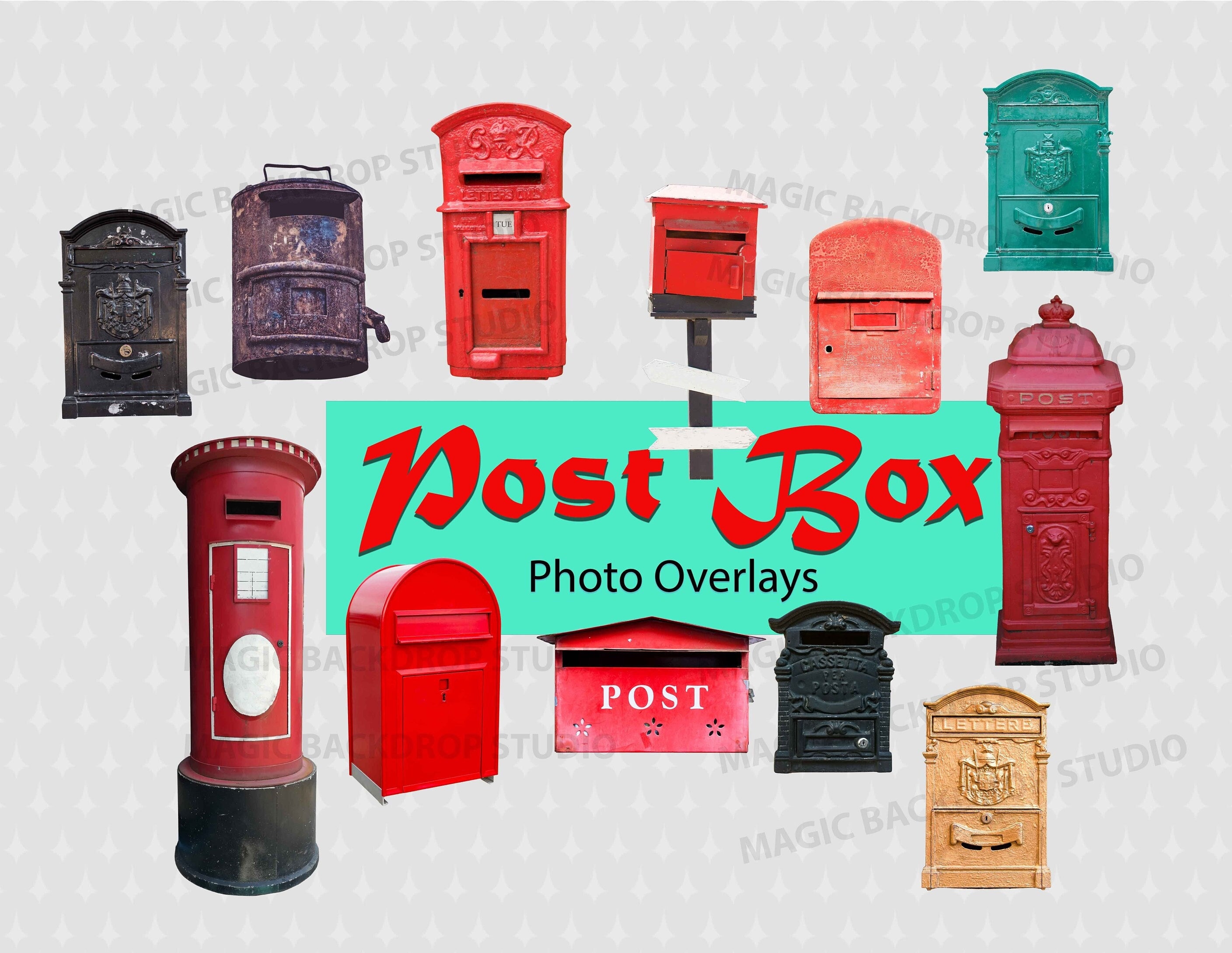 Post Box Letter Postie Letters Mockup Envelope Paper Clip Art - Etsy