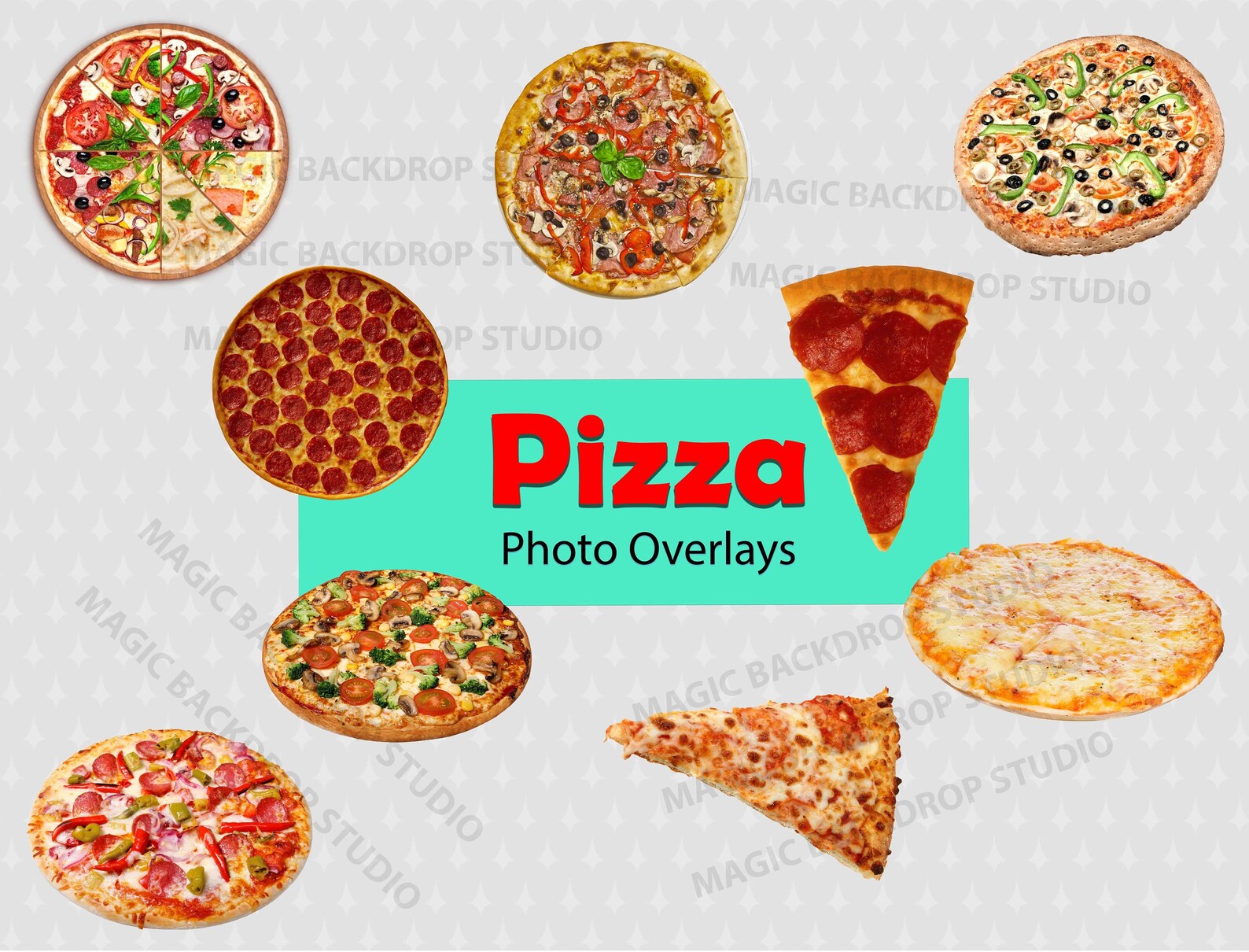 Pizza Pizzas PNG Bundle Fast Foods Bundle Meat Cheese Takeaway Clip Art ...