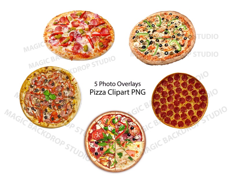 Pizza Pizzas PNG Bundle Fast Food Bundle Meat Cheese Takeaway Clip Art ...