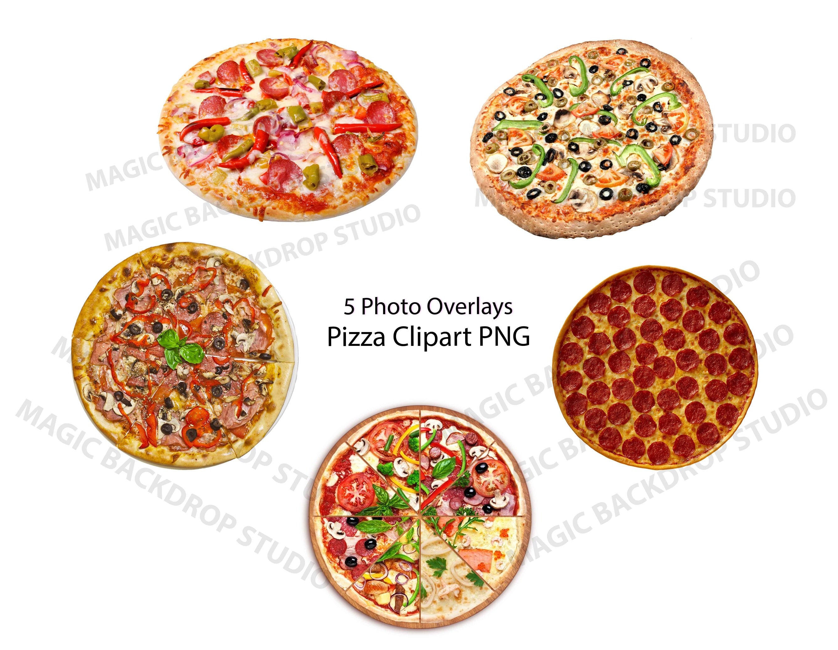 Pizza Pizzas PNG Bundle Fast Food Bundle Meat Cheese Takeaway Clip Art ...
