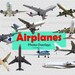 Airplane Aeroplane Airbus Flying Plane Jet Clip Art Overlay Photoshop ...