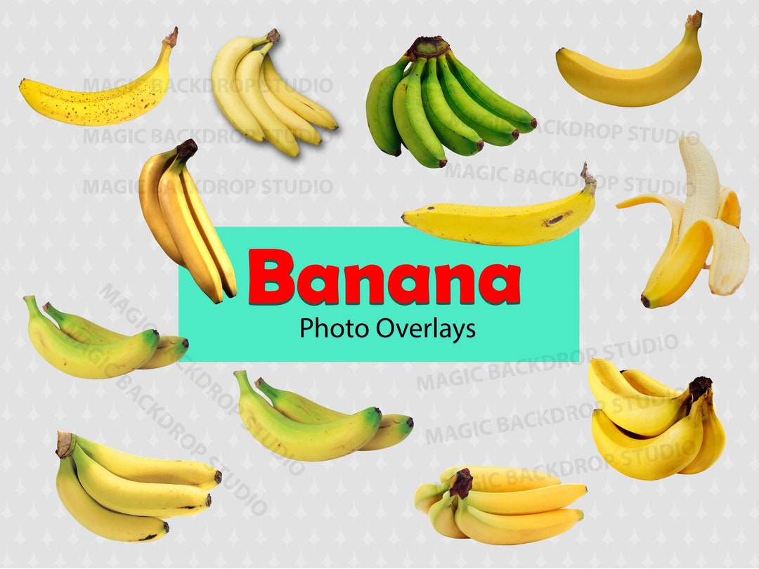 Banana Bananas Fruit PNG Bundle Foods Fruits Photo Yellow Clip Art ...
