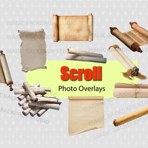 Scroll Scrolls Paper Envelopes Wizard Mock up Clip Art Overlay ...