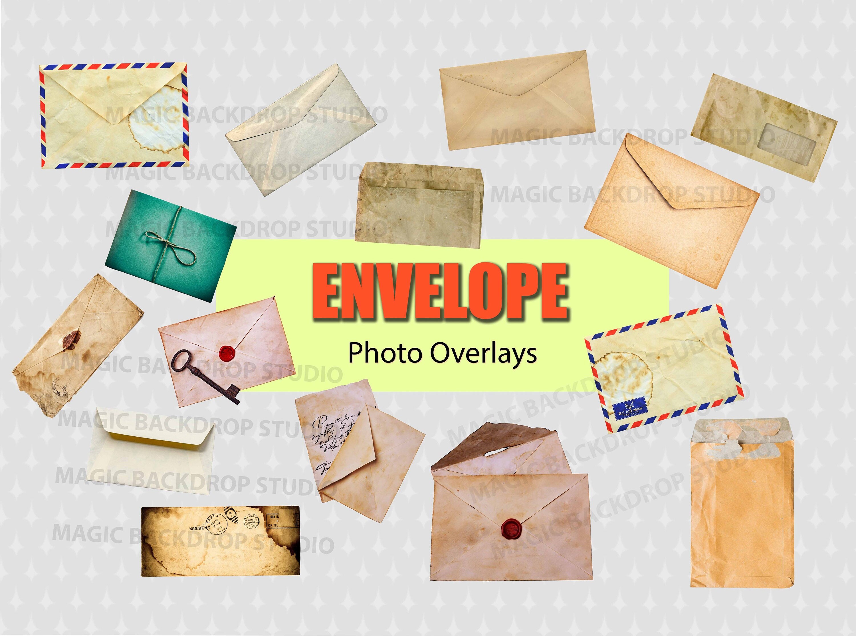 Envelope Paper Envelopes Wizards Mock up Clip Art Overlay Photoshop ...