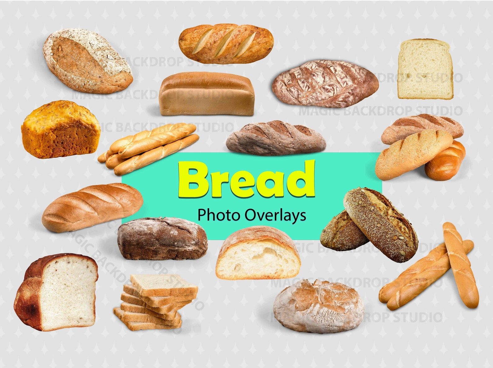 Bread Baguette Loaf Slice Slices Food Damper Clip Art Overlay Photoshop ...