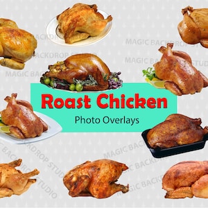Roast Chicken Food PNG Bundles Oven Roasted Poultry Christmas Meat Clip ...