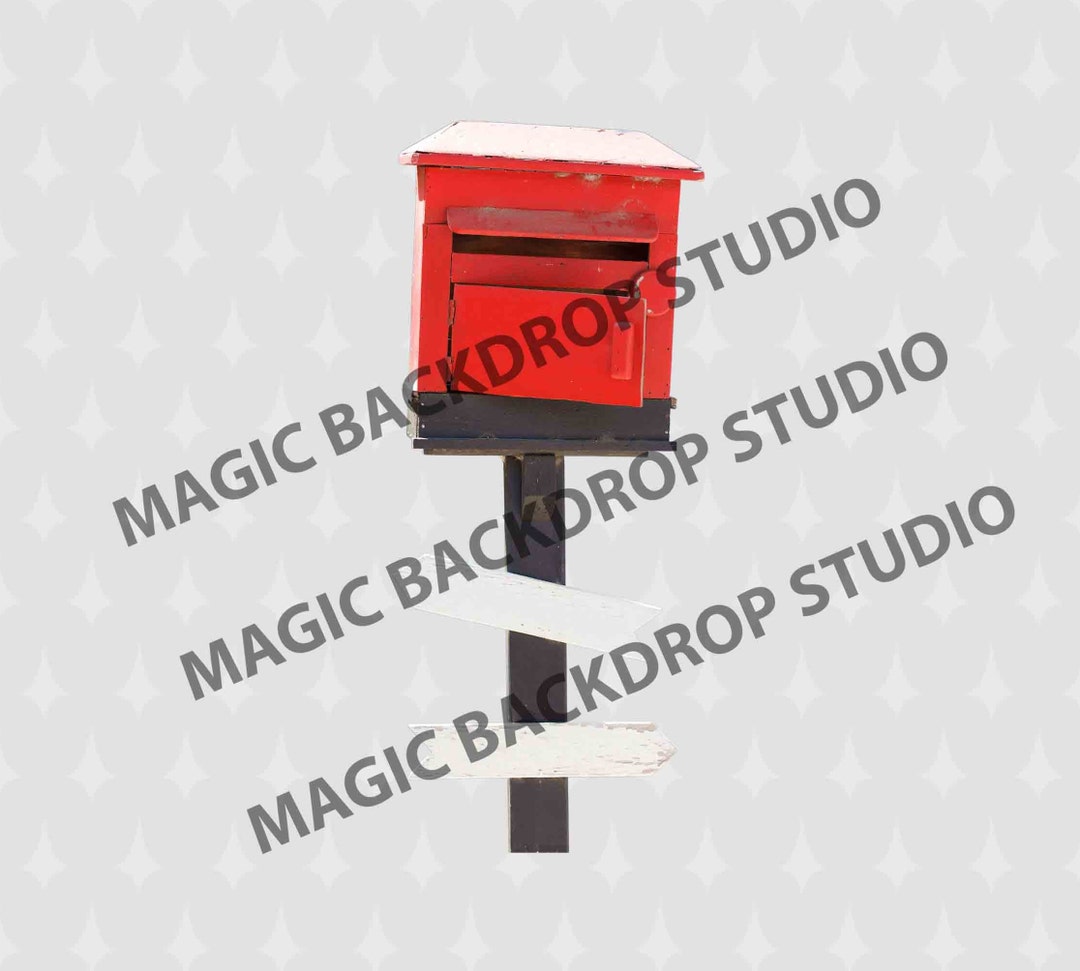 Post Red Box Santa Sign Arrow Letter Postie Letters Mockup Envelope ...