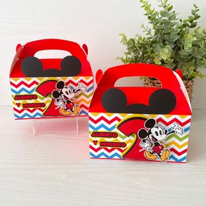 Mickey Mouse Birthday Treat Box: Personalized Party Favor - Etsy