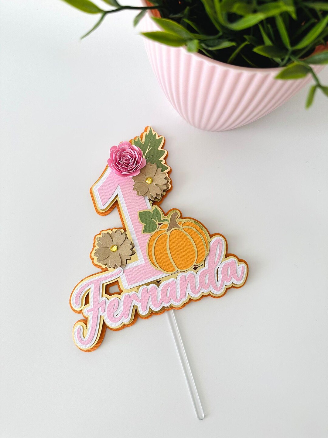 Fall Cake Topper/pumpkin Cake Topper/fall Birthday/fall Party ...